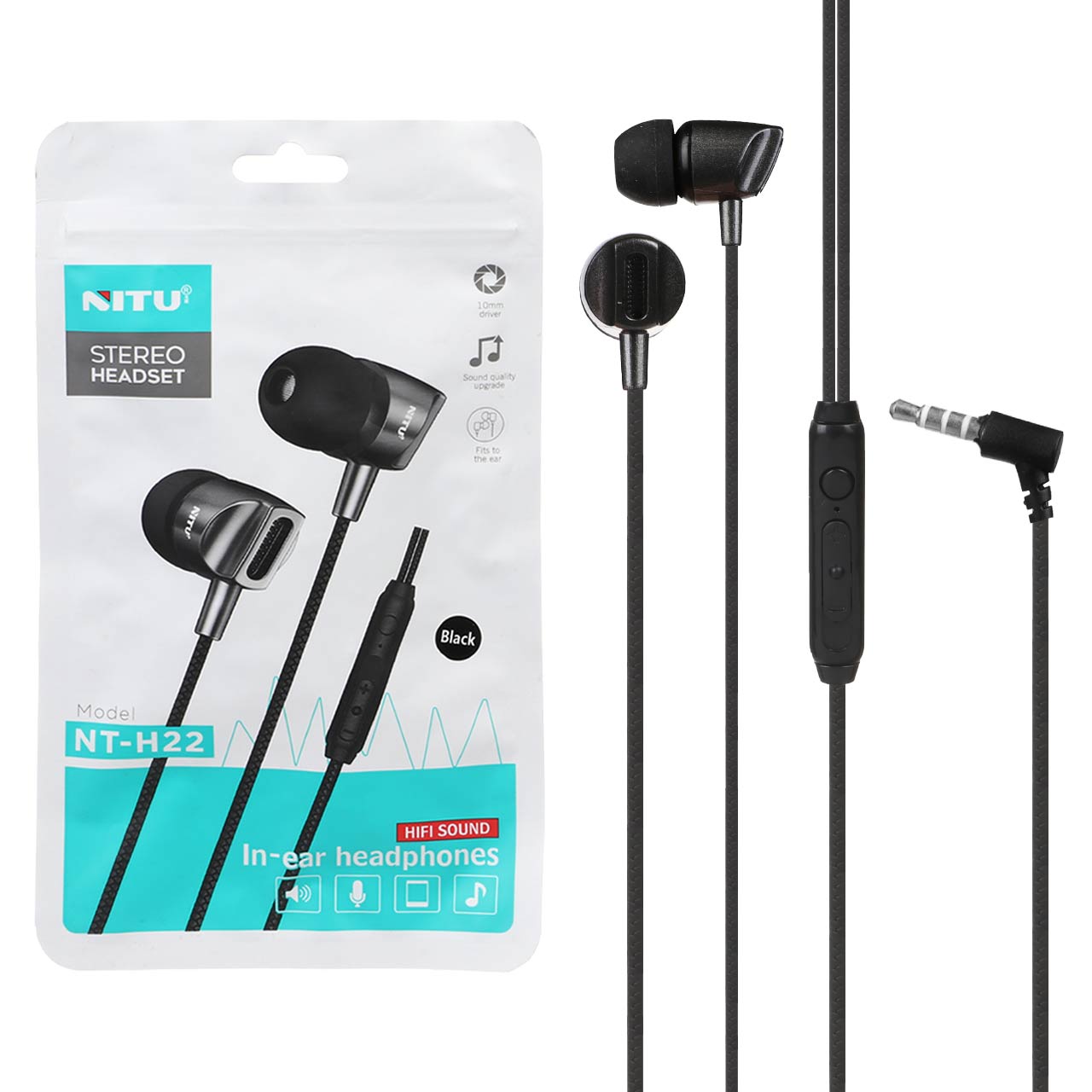 هندزفری-با-سیم-nitu-مدل-h22-مشکی