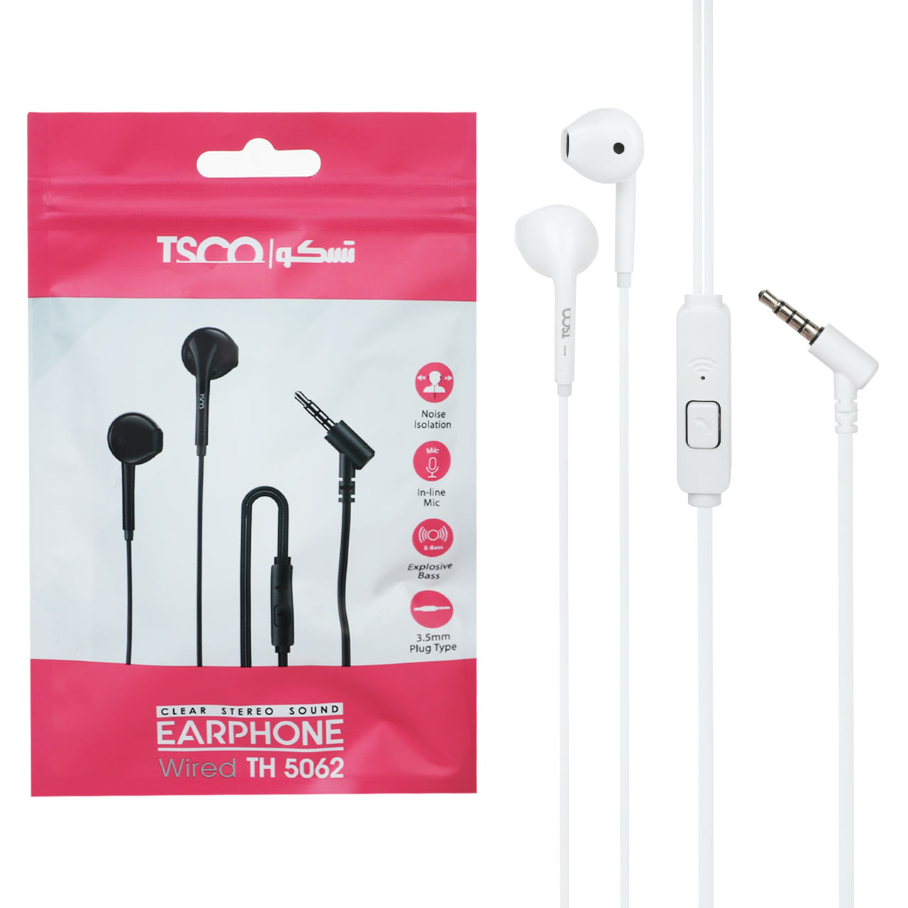 هندزفری-با-سیم-تسکو-مدل-th-5062-سفید