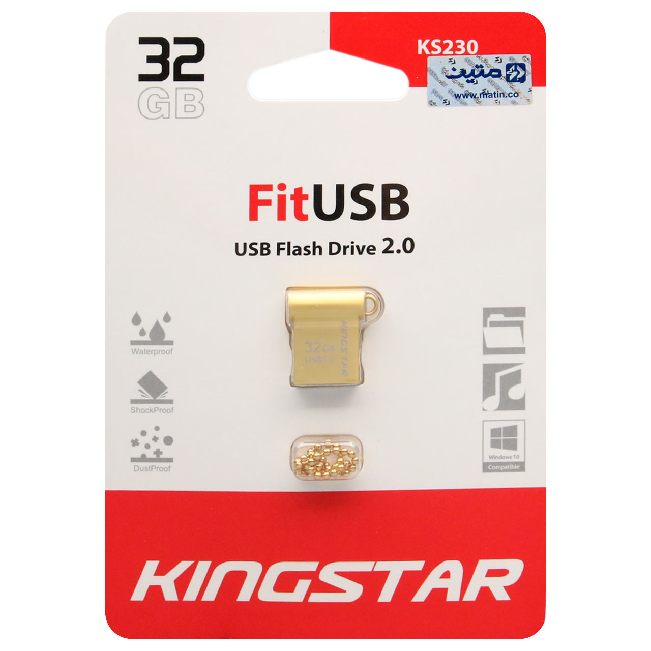 kingstar-fit-ks230-usb2-0-flash-memory-32gb-طلاییگارانتی-متین