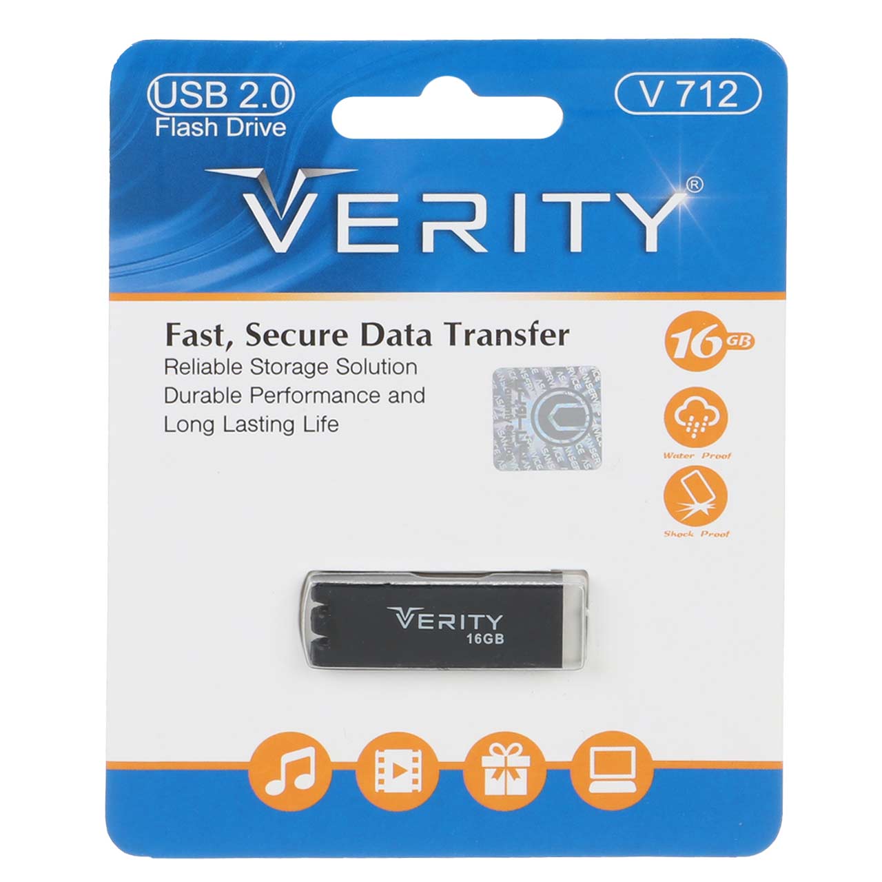 خرید و قیمت فلش مموری وریتی مدل V712 USB2.0 ظرفیت 16 گیگابایت