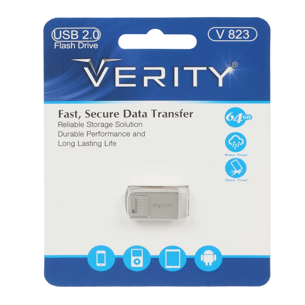 فلش مموری وریتی مدل V823 USB2.0 ظرفیت 64 گیگابایت