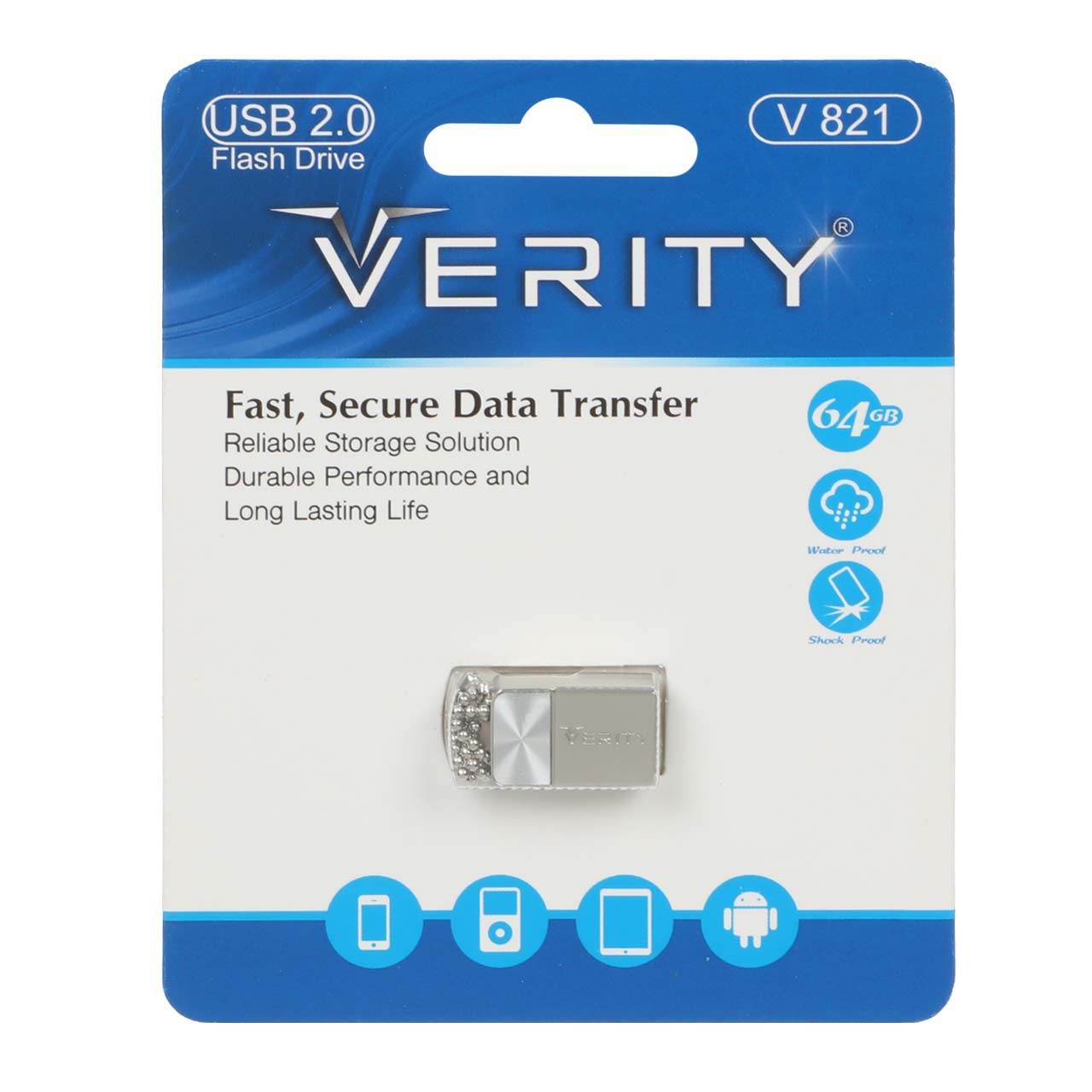 فلش مموری وریتی مدل V821 USB2.0 ظرفیت 64 گیگابایت