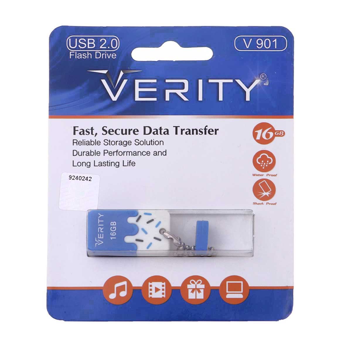 فلش مموری وریتی مدل V901 USB2.0 ظرفیت 16 گیگابایت