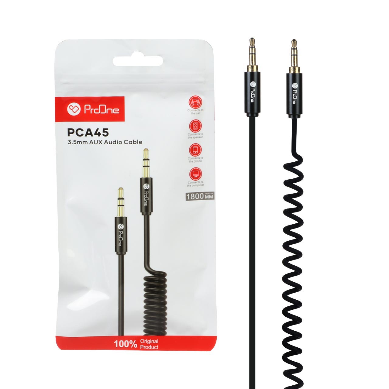 کابل-صدا-فنری-proone-aux-مدل-pca45-مشکی