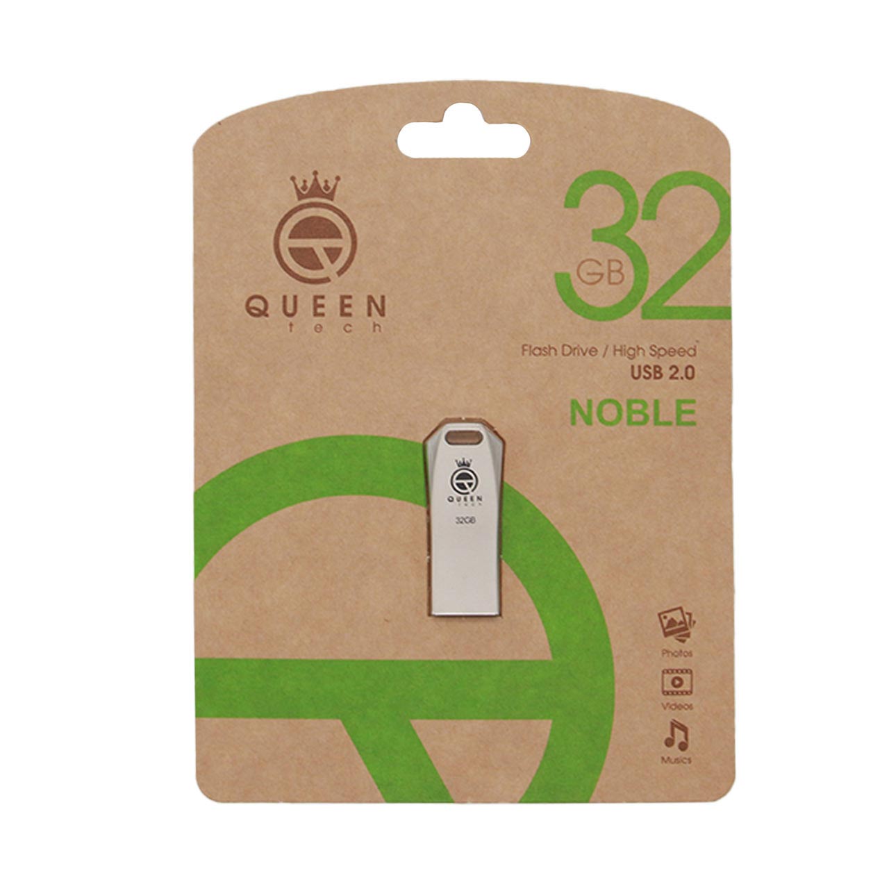 queen-noble-usb2-0-flash-memory-32gb-مشکی-گارانتی-مادام-العمر-شرکت-آی-تین