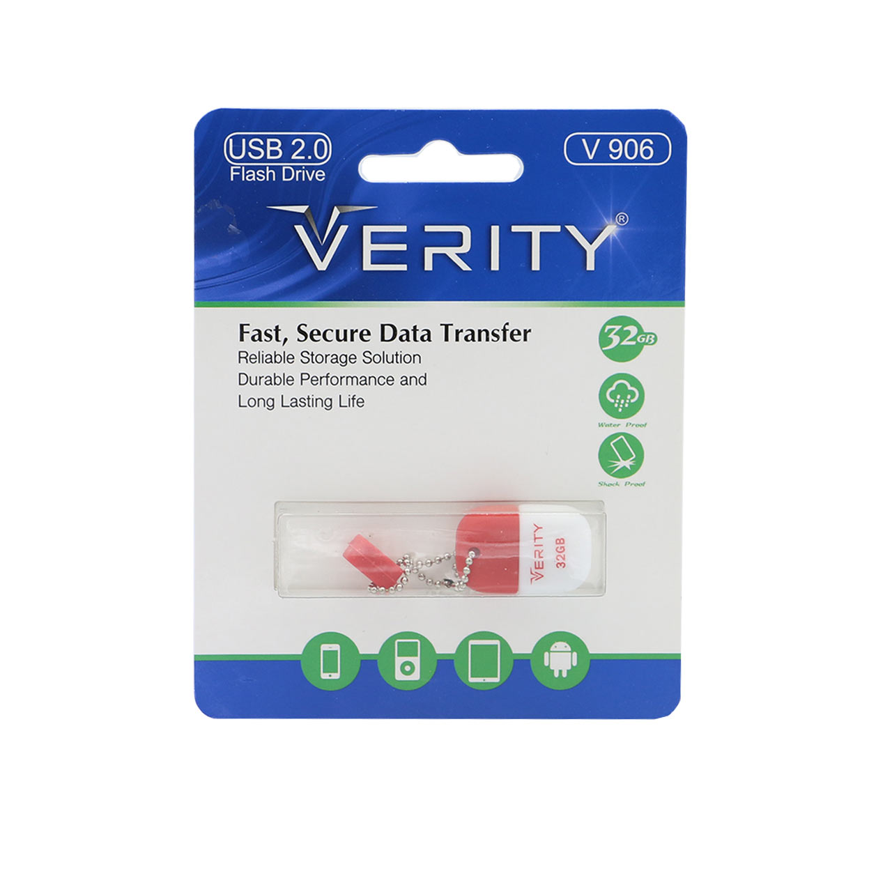 فلش مموری وریتی مدل V906 USB2.0 ظرفیت 32 گیگابایت