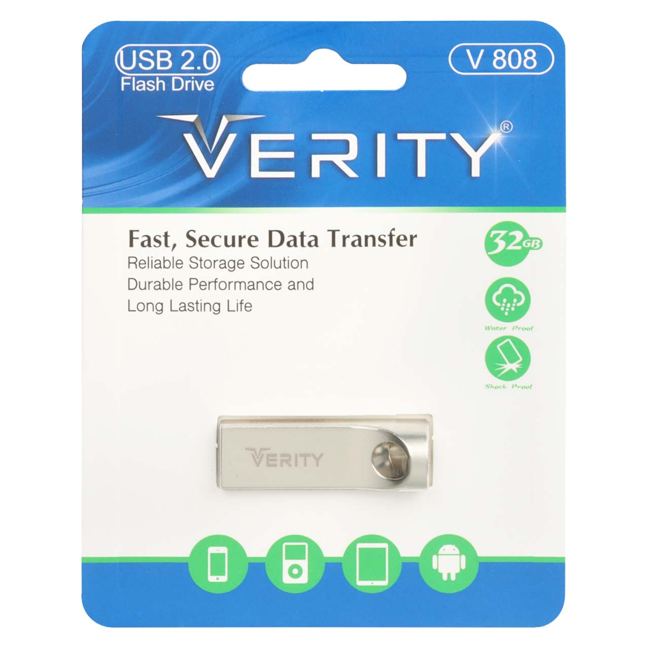 فلش مموری وریتی مدل V808 USB2.0 با ظرفیت 32 گیگابایت