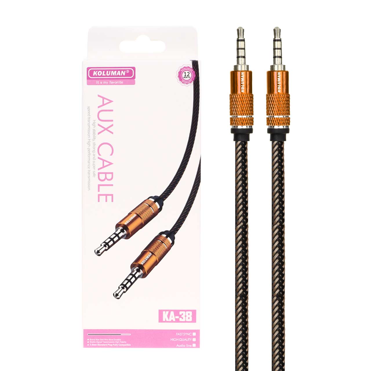 کابل AUX کلومن مدل KA - 38 طول یک متر