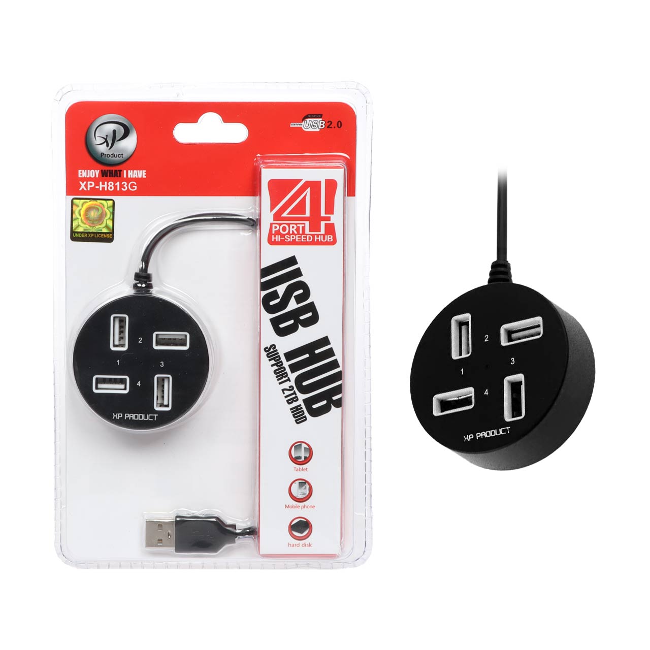 هاب 4 پورت USB2.0 ایکس پی پروداکت مدل XP-H813G