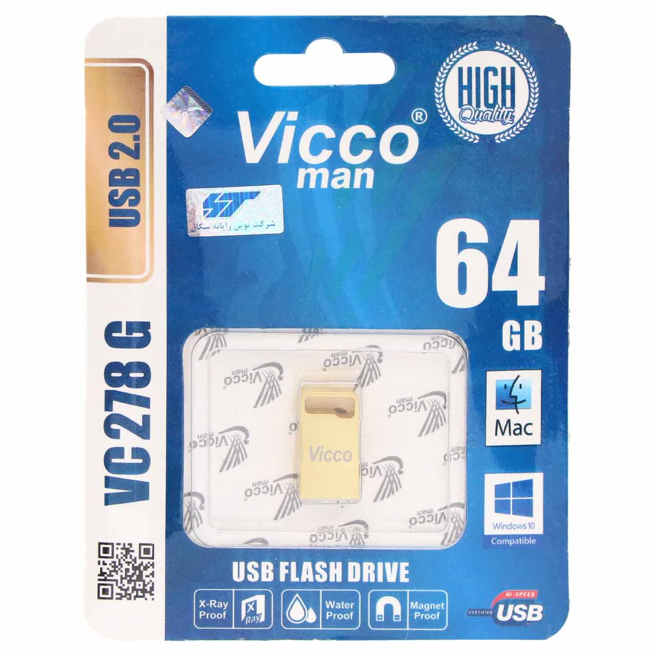 فلش مموری ویکومن مدل VC278 G USB2.0 ظرفیت 64 گیگابایت