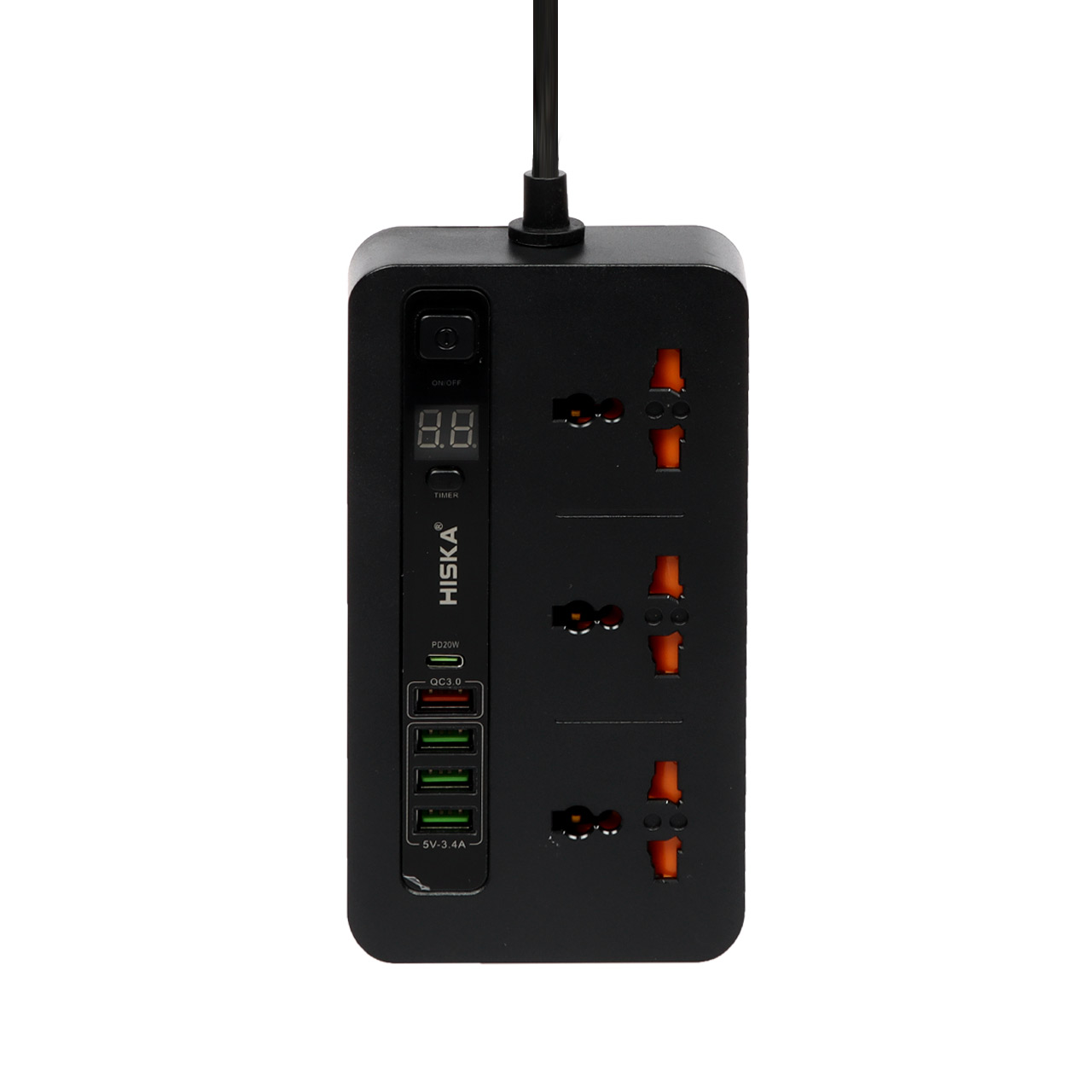 محافظ برق 3 خانه هیسکا کلید دار مدل CH-5520