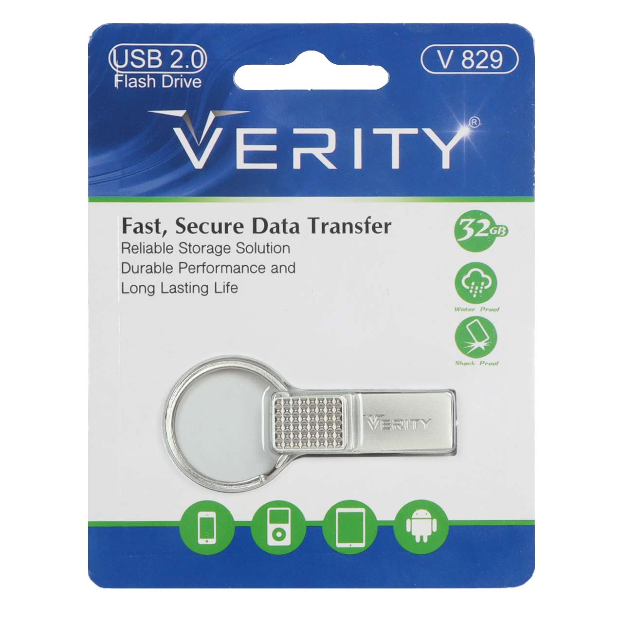 فلش مموری وریتی مدل V829 USB2.0 ظرفیت 32 گیگابایت