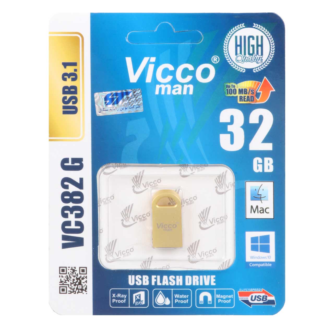 فلش مموری ویکومن مدل VC382 G USB3.1 ظرفیت 32 گیگابایت